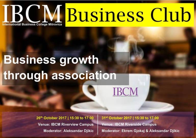 IBCM Business Club: Business Growth through Association - Be In Kosovo